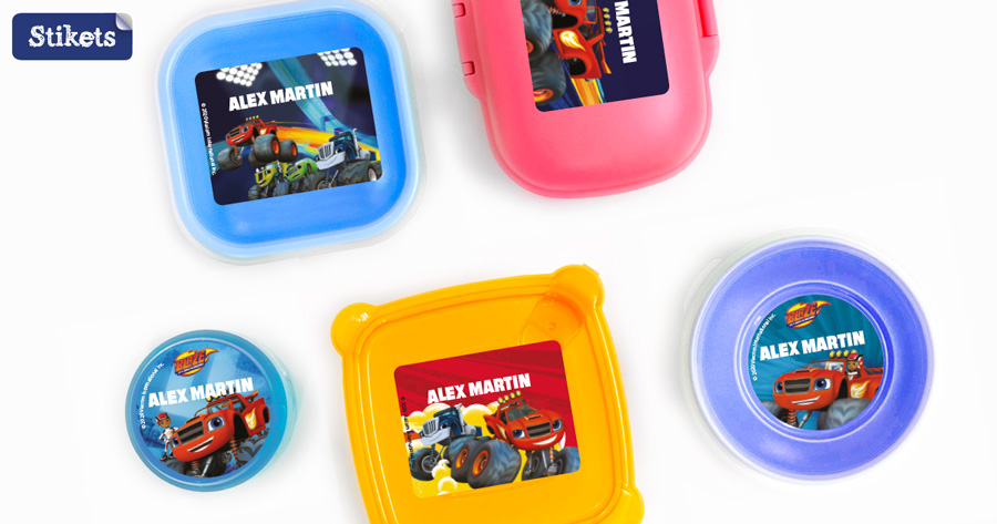 Blaze Name Labels for Water Bottles and Lunch Boxes - Stikets