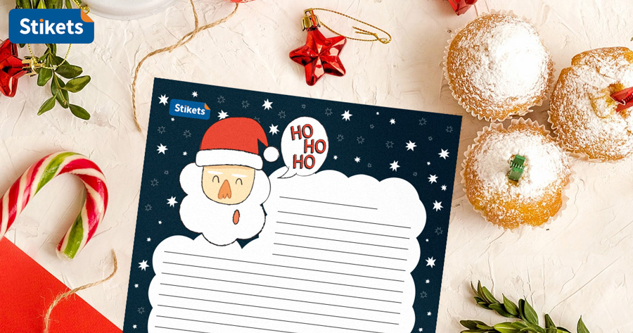Letter from Santa Claus and Rudolph to write - Stikets