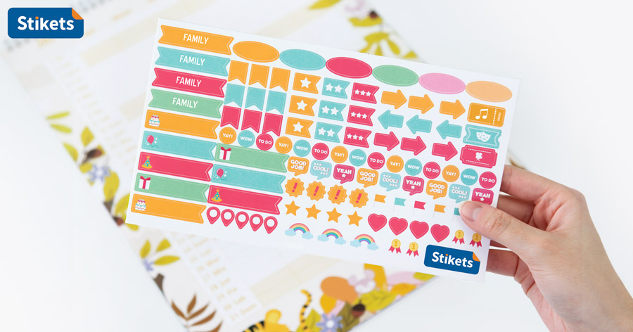 Personalised Stickers sheet for Planners and Calendars - Stikets