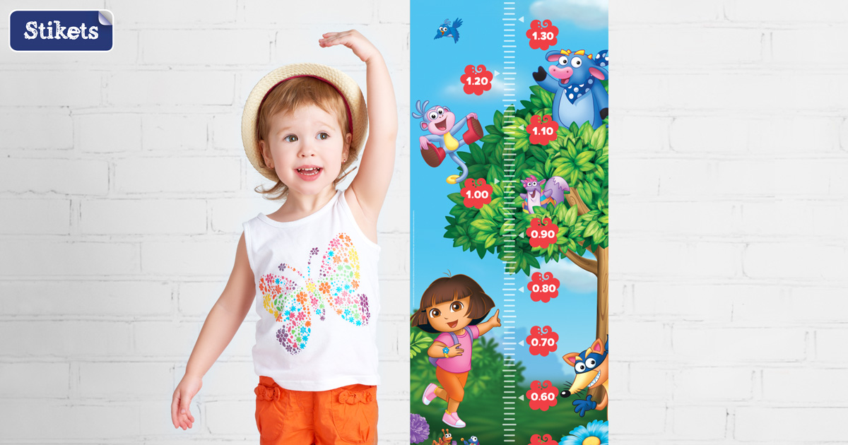 Personalised Dora the Explorer Growth Chart - Stikets