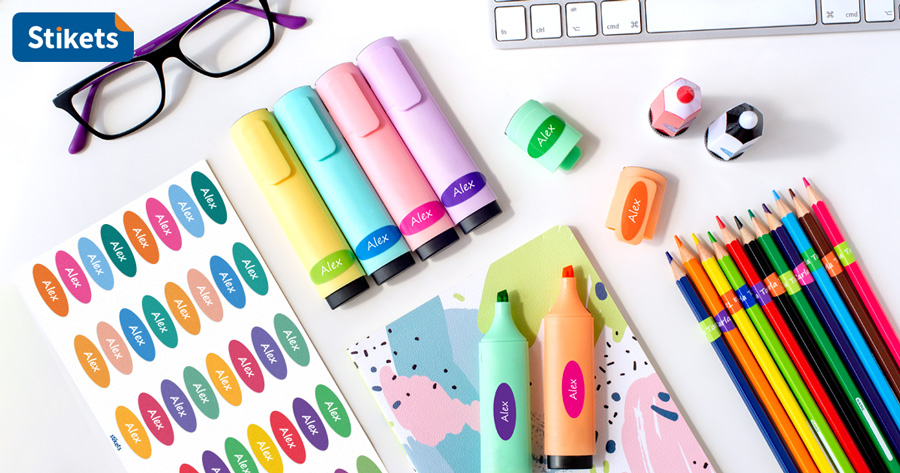 Labels for school pens and pencils - Stikets