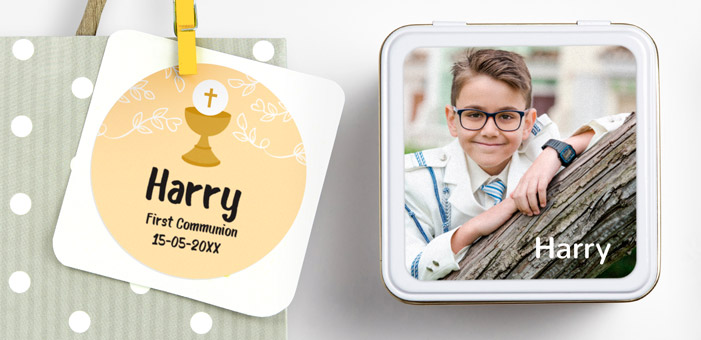 First Communion labels for gifts - Stikets