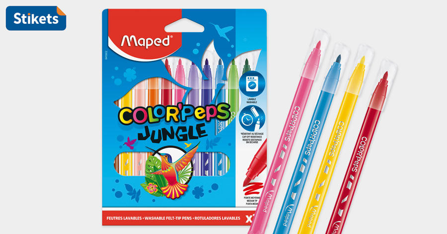 12 Maped Colors'Peps Jungle markers - Stikets